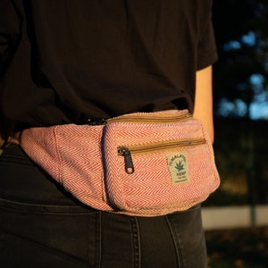 Large Hemp Fanny Pack Vegan Waist Bag Colourful Hip Pack - Etsy