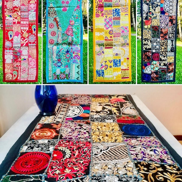 Patchwork Table Runner - Etsy