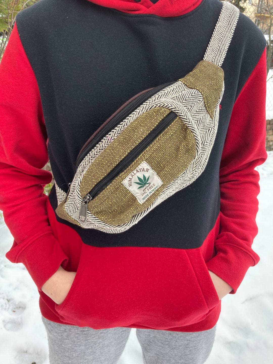 Hemp Fanny Pack , Vegan Waist Bag, Hippie Fanny Pack, Boho Style Hip ...