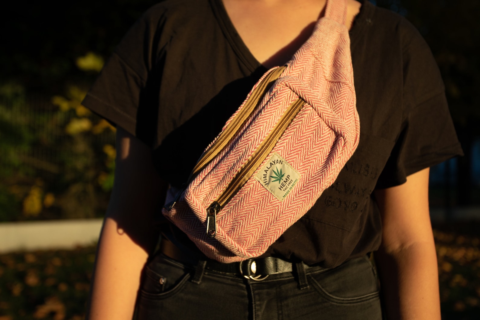 Large hemp Fanny Pack vegan Waist Bag colourful Hip pack | Etsy