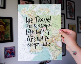 Calligraphy Map - Etsy