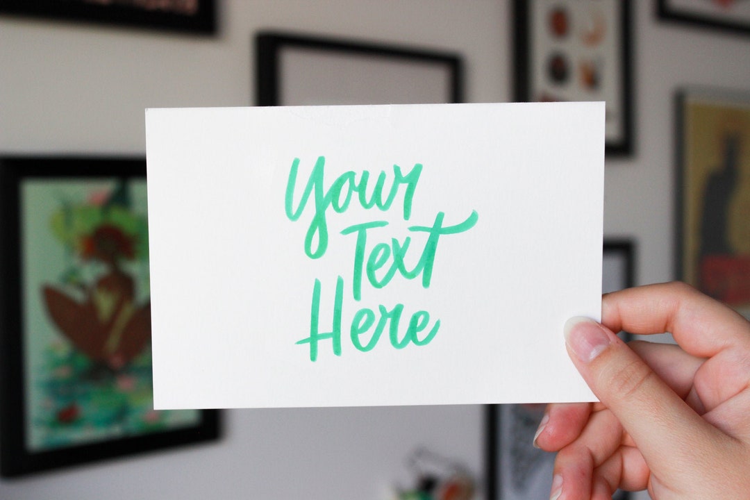 Custom Calligraphy Postcard | Personalized Message | Hand Written ...