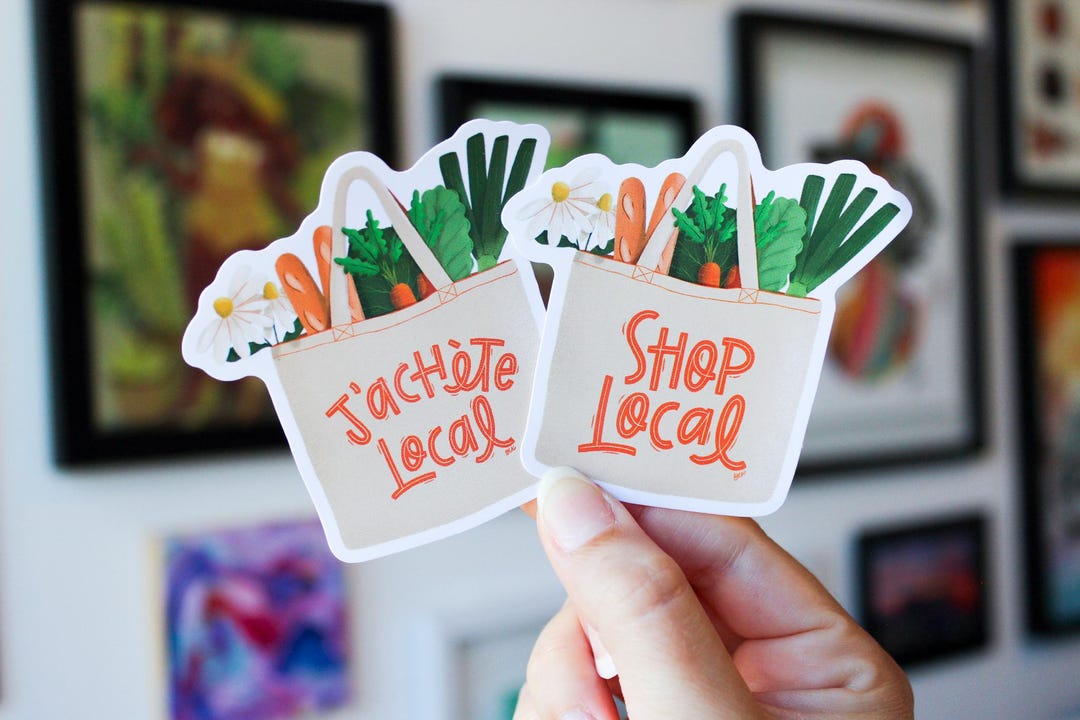 Shop Local Sticker | Waterproof Vinyl | Original Lettering Art ...