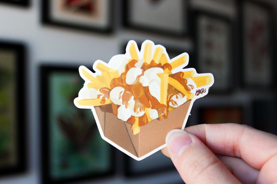 Poutine Sticker | Québec | Vinyl Sticker | Waterproof Sticker ...