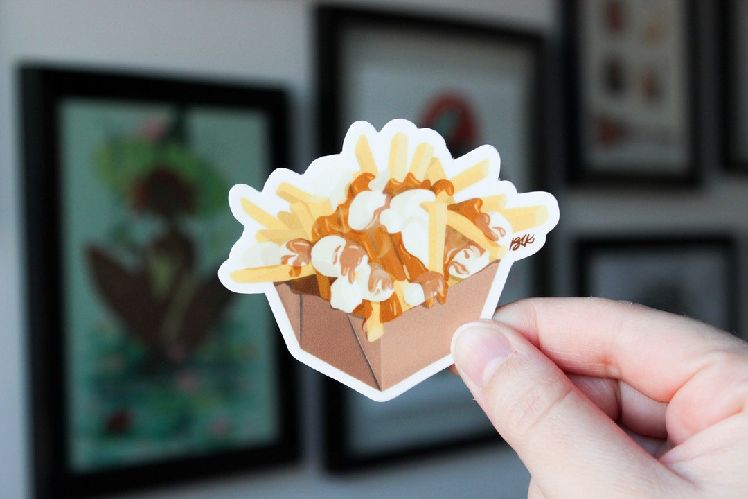 Poutine Sticker Québec Vinyl Sticker Waterproof Sticker - Etsy