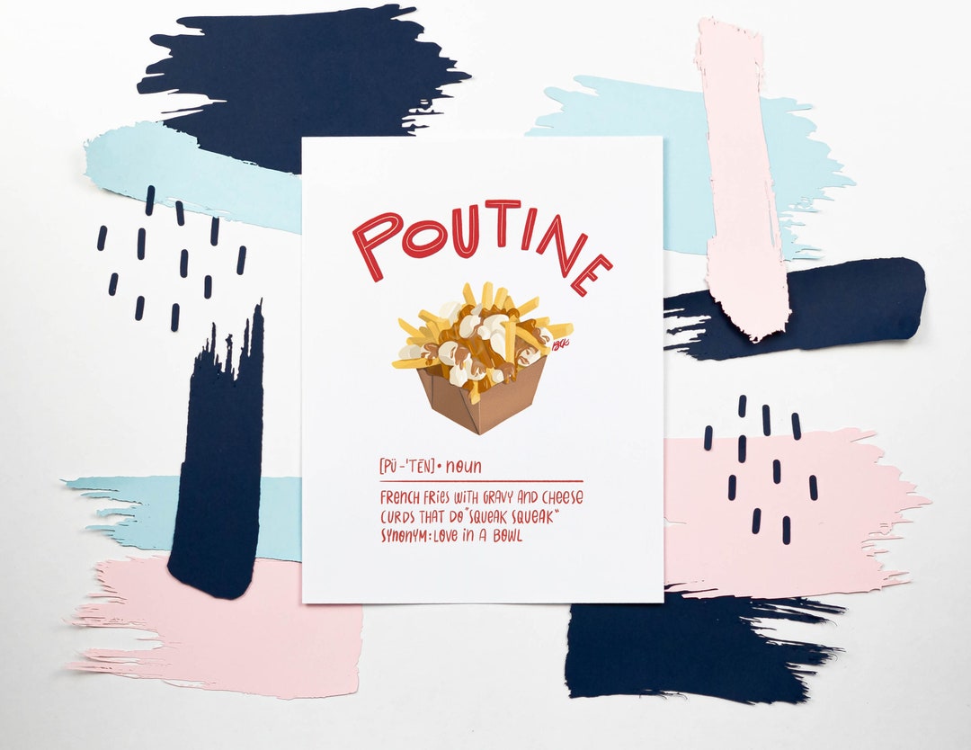 Art Print Poutine Original Art Digital Art Lettering Art Typography ...