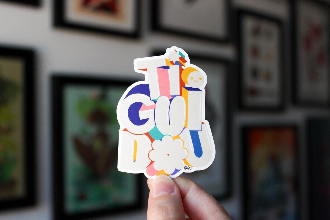 Tiguidou Sticker | Waterproof Vinyl | Original Lettering Art | Québec ...