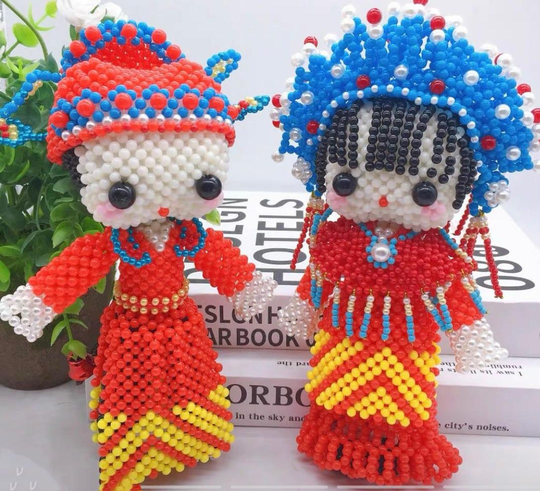 Handmade Beaded Gege Doll, Chinese Royal Decor - Etsy