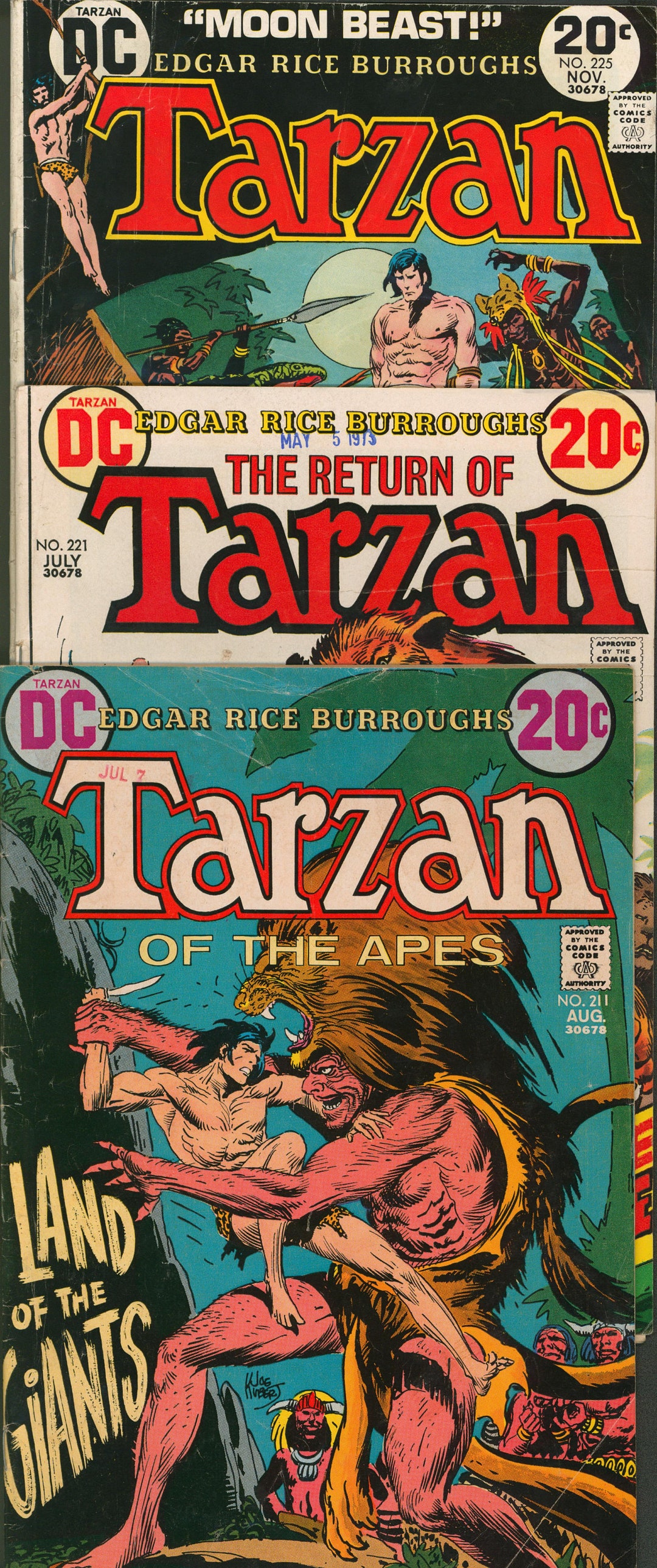 Tarzan Comics Silver Bronze Age Comic Lot ! Issues 211,221,225 - Etsy