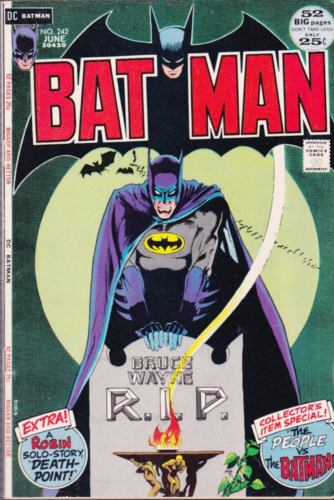 Batman 242 R.I.P. Cover Ra's Al Ghul - DC Comic - Bronze Age - Etsy