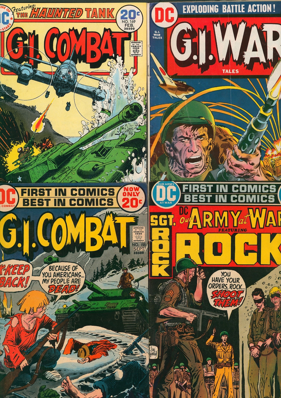DC War Comics Silver Bronze Age Comic Lot - GI War, Our Army at War, G ...