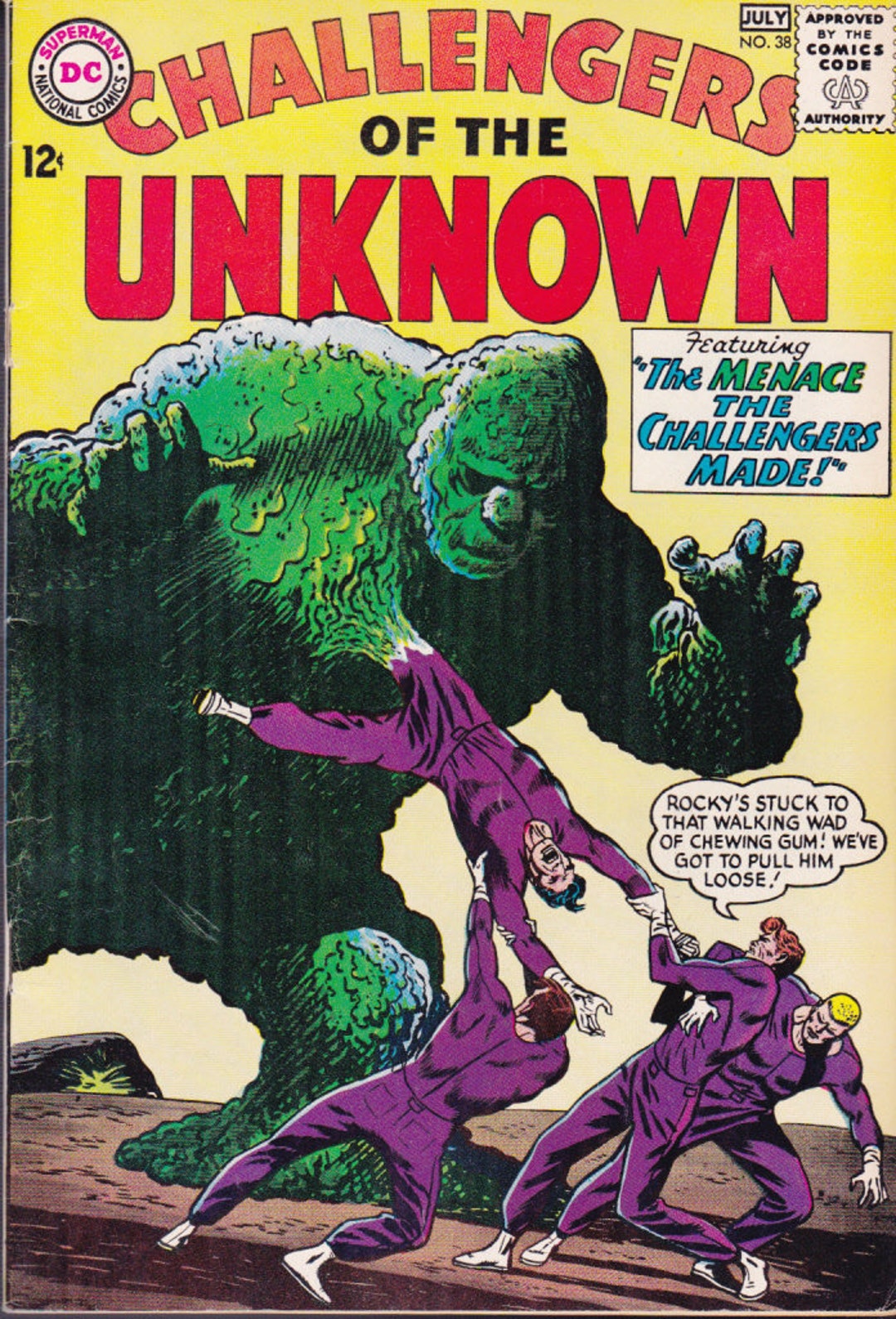 Challengers of the Unknown 38 - Cyclops Monster -DC Comic Book - Silver ...