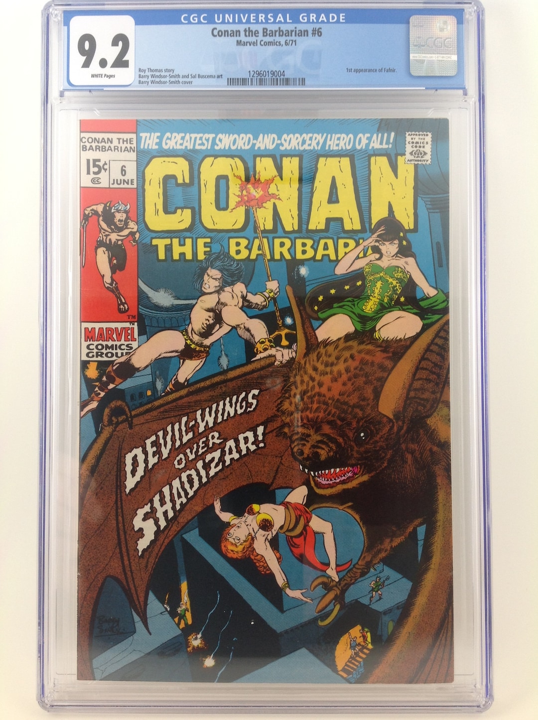 Conan the Barbarian 6 Cgc 9.2 1st Fafnir - Bronze Age - Etsy