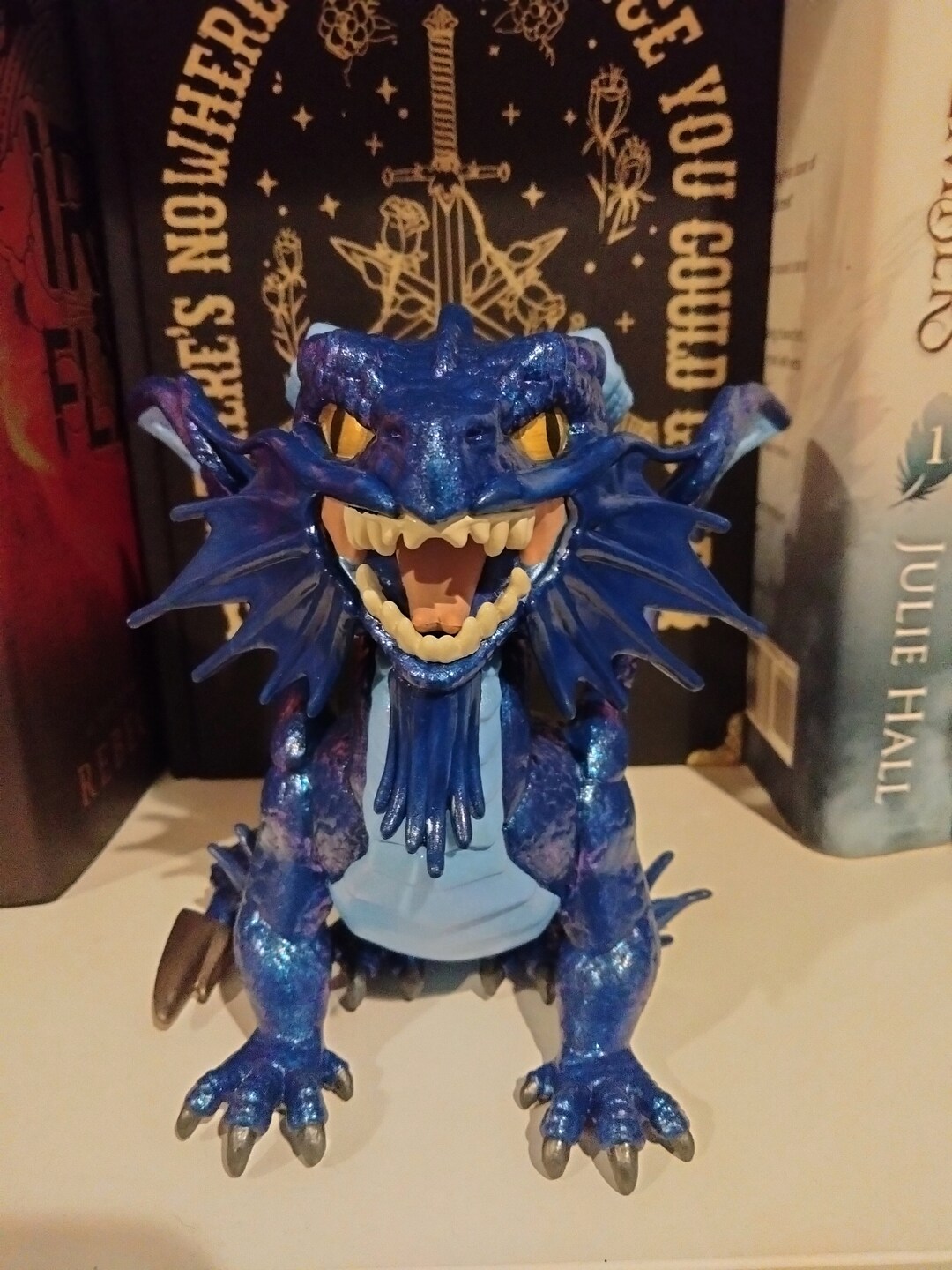 Blue Dragon Book Dragon Bookshelf Guardian Custom Funko Pop - Etsy