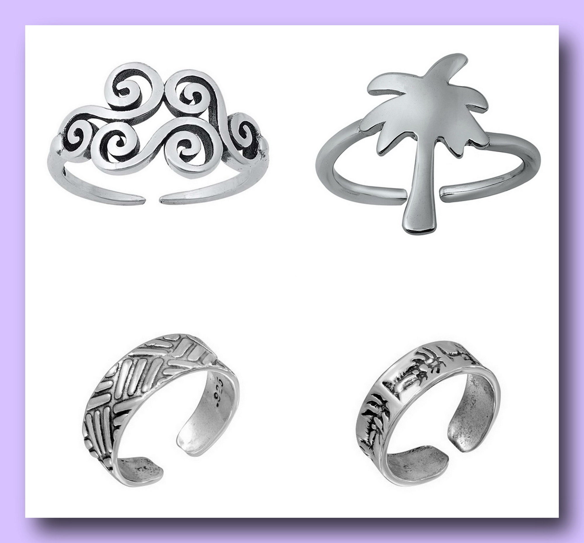 Sterling Silver .925 Adjustable Toe Ring men's | Etsy