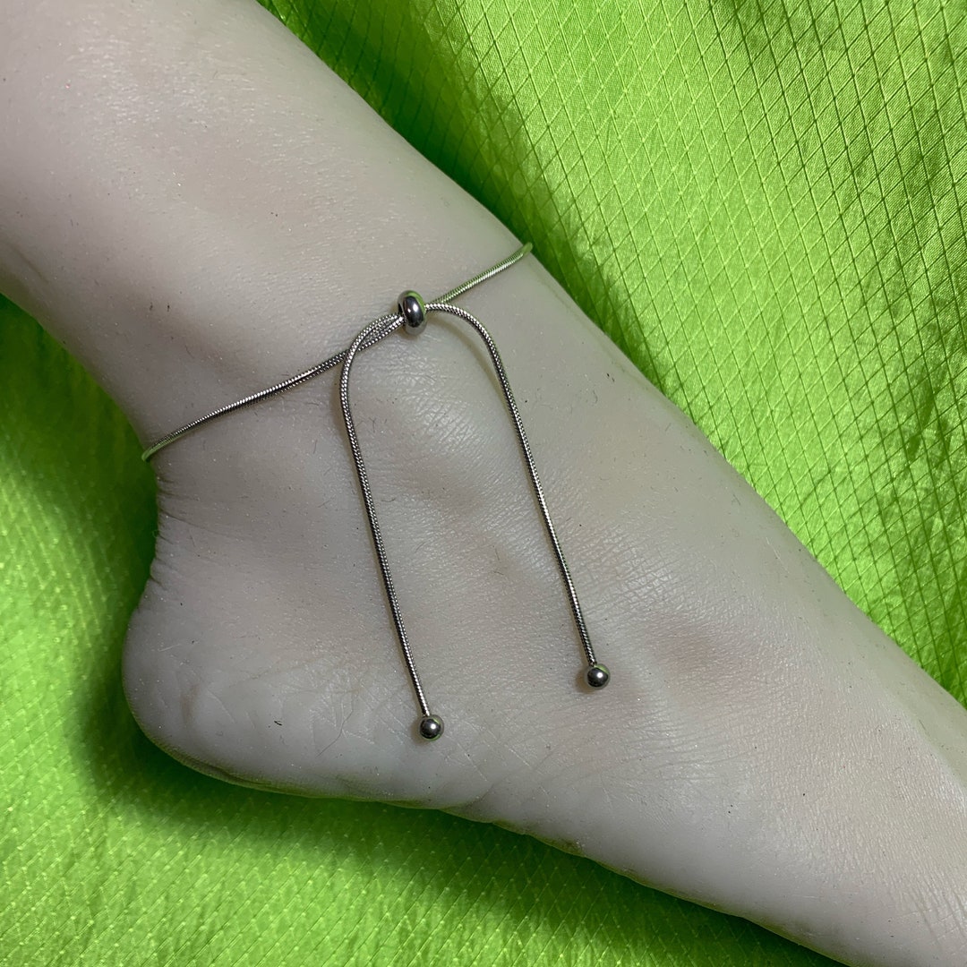 Stainless Steel Adjustable Anklet 1.5mm Ankle Bracelet Beach Boho Foot ...