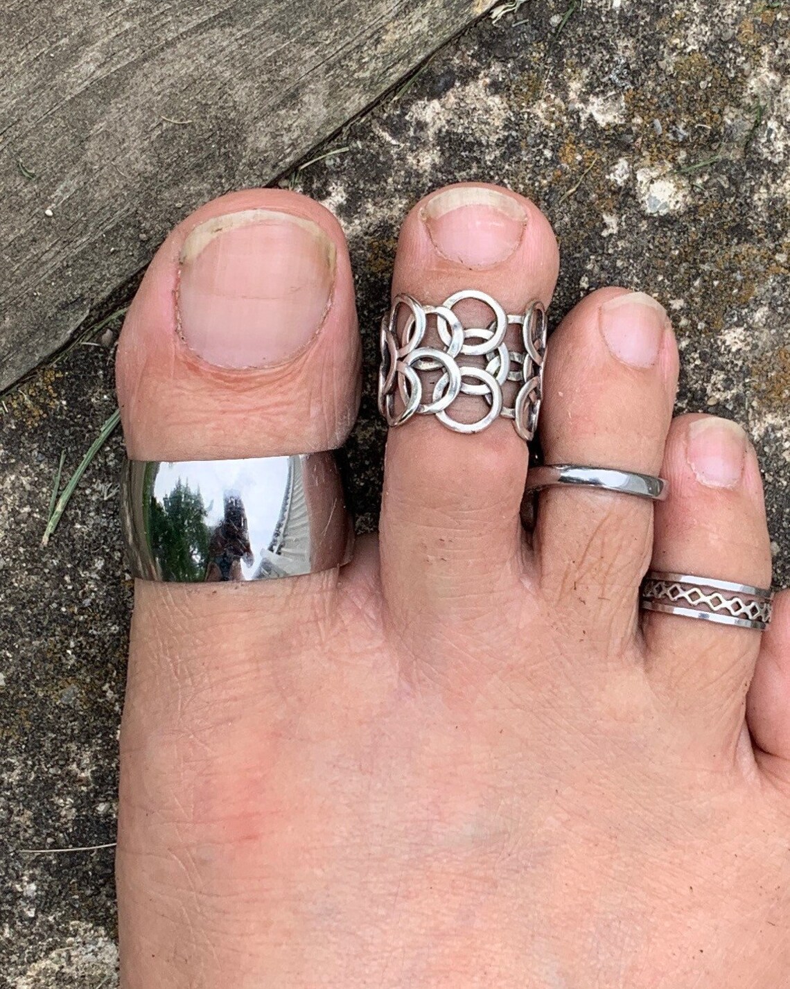 Big Toe Ring 15mm Stainless Steel Large Etsy Uk