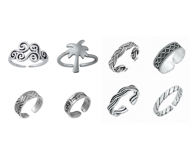 Sterling Silver .925 Adjustable Toe Ring men's - Etsy