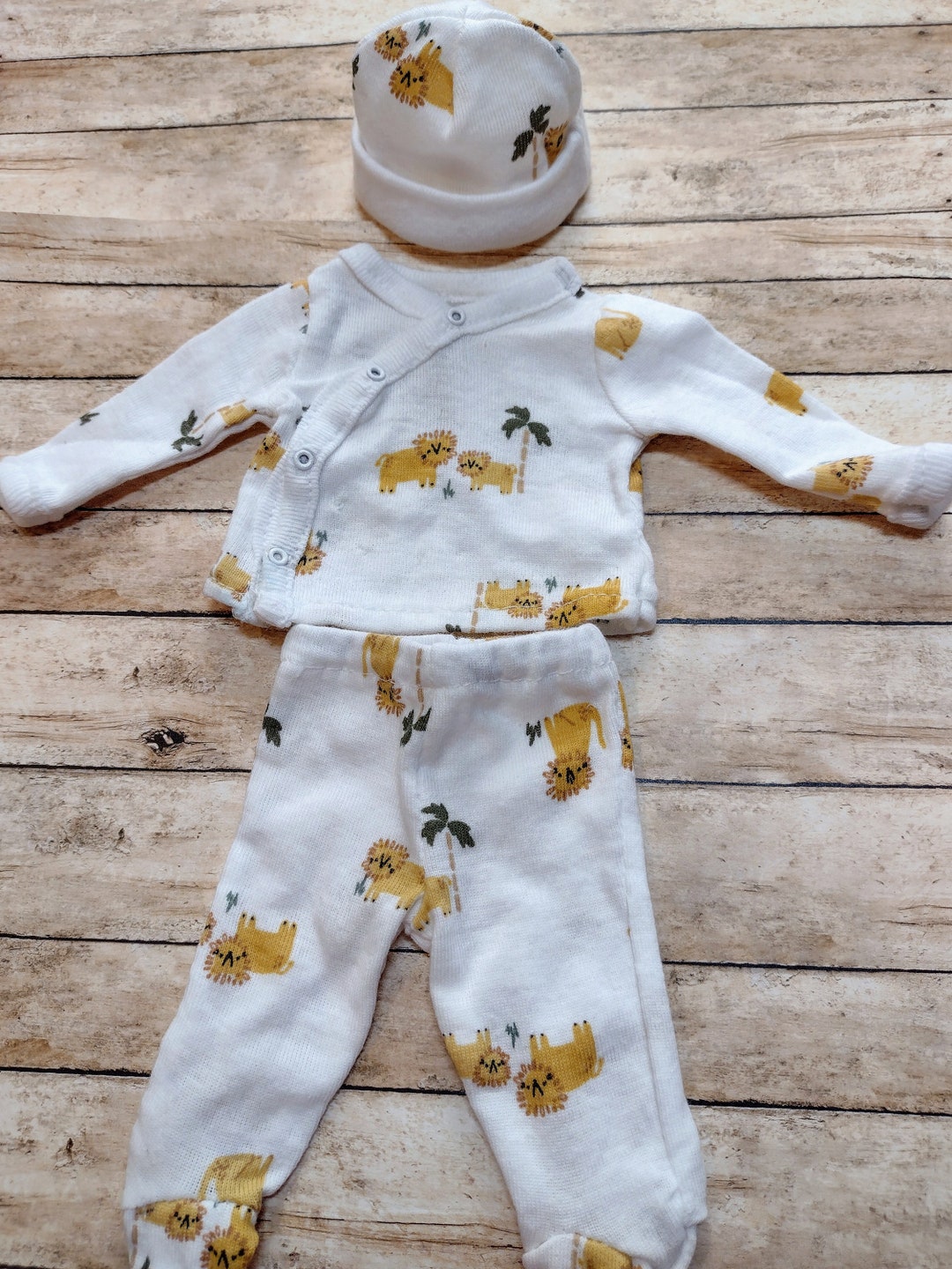 OOAK 10 Baby Boy Doll Footed Pajamas Set, Outfit, Clothes to Fit a 10 ...