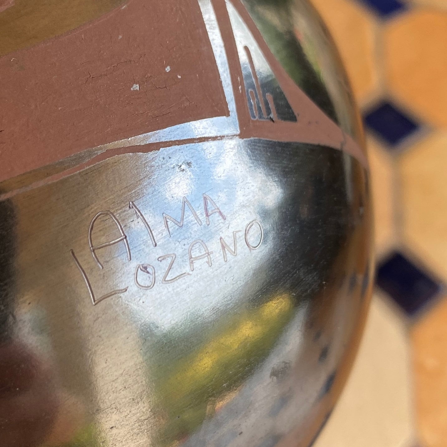ALMA LOZANO Mata Ortiz Brown on Brown Ware Ceramic Seed Pot Vase Signed ...