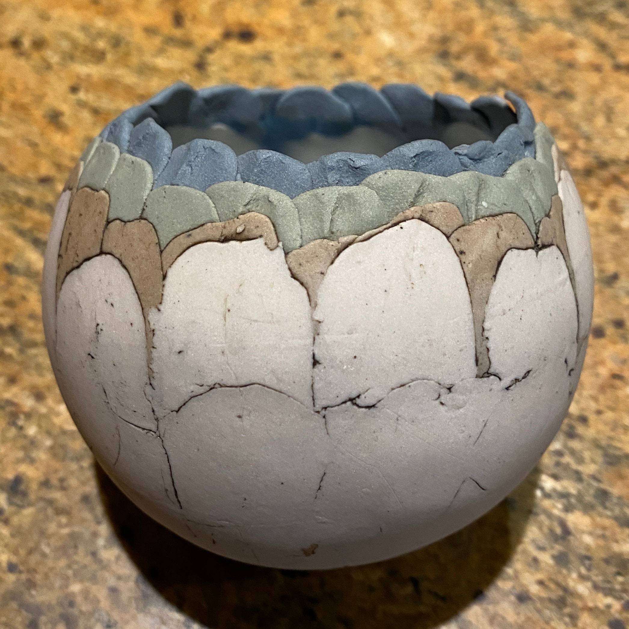 ROMILLA BATRA Single Design Colored Clay Porcelain Bowl Hand Built ...