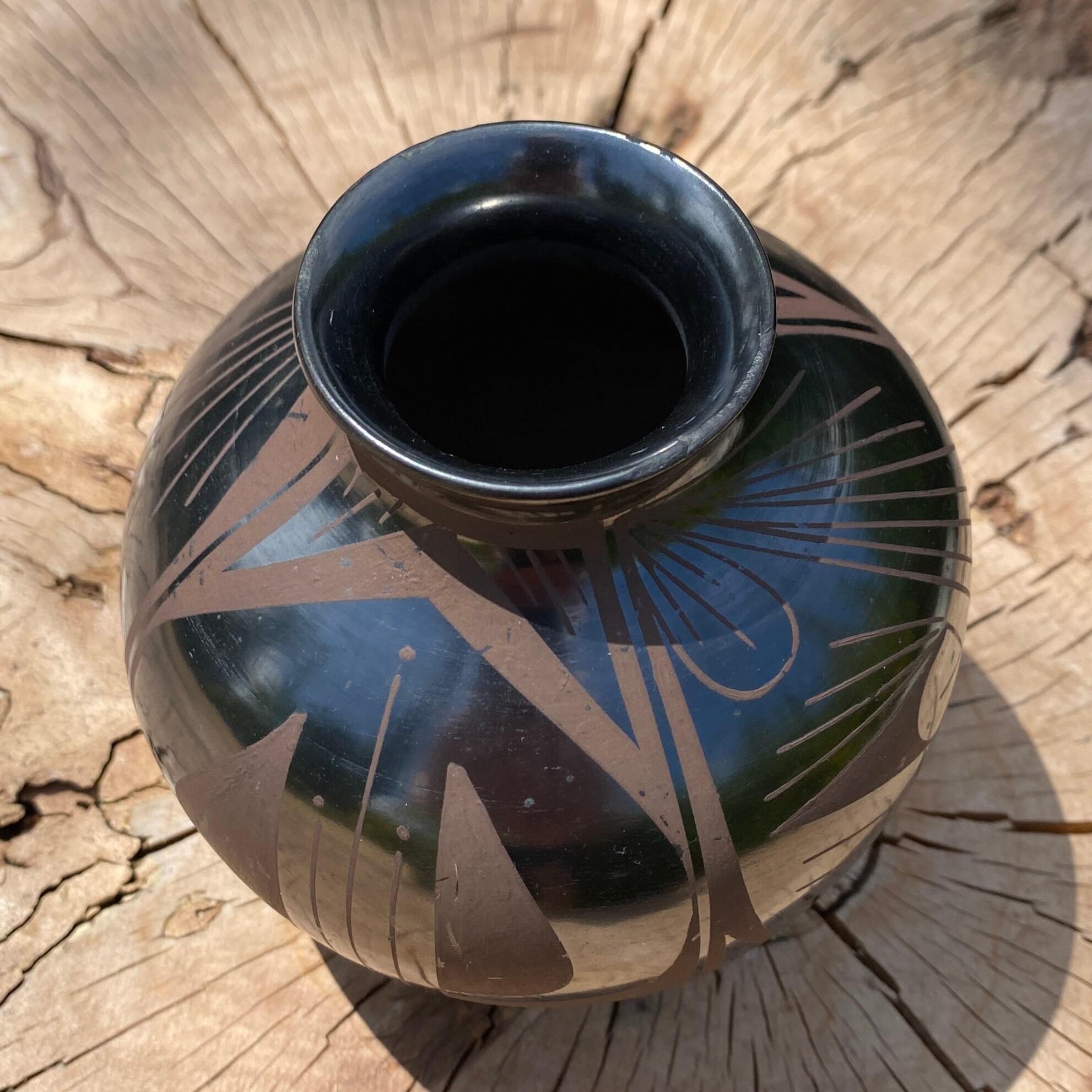 ALMA LOZANO Mata Ortiz Brown on Brown Ware Ceramic Seed Pot Vase Signed ...