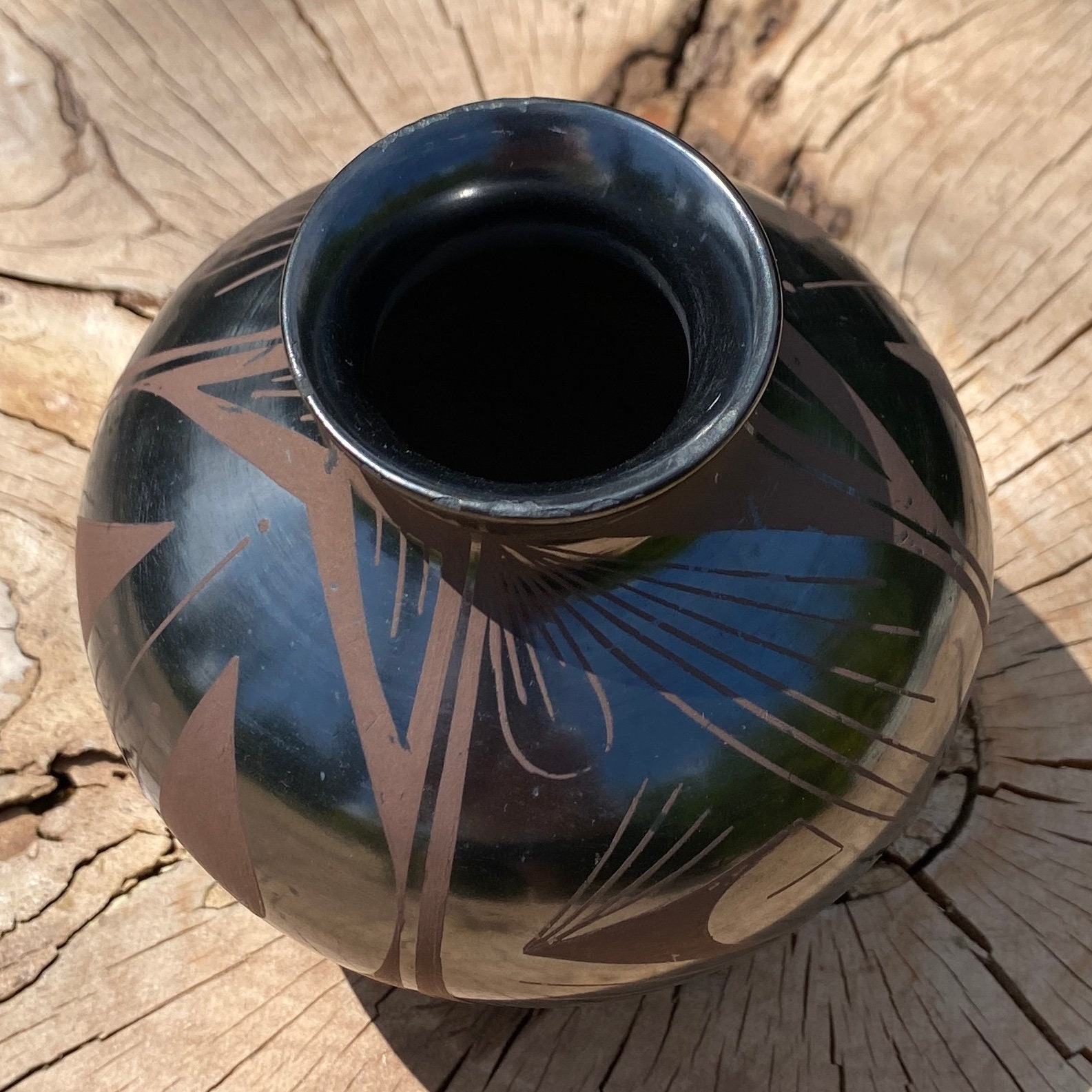 ALMA LOZANO Mata Ortiz Brown on Brown Ware Ceramic Seed Pot Vase Signed ...