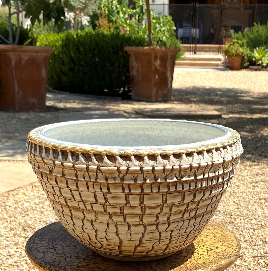 TOM WALLICK Textured Bowl Crystalline Interior Glazing - Etsy