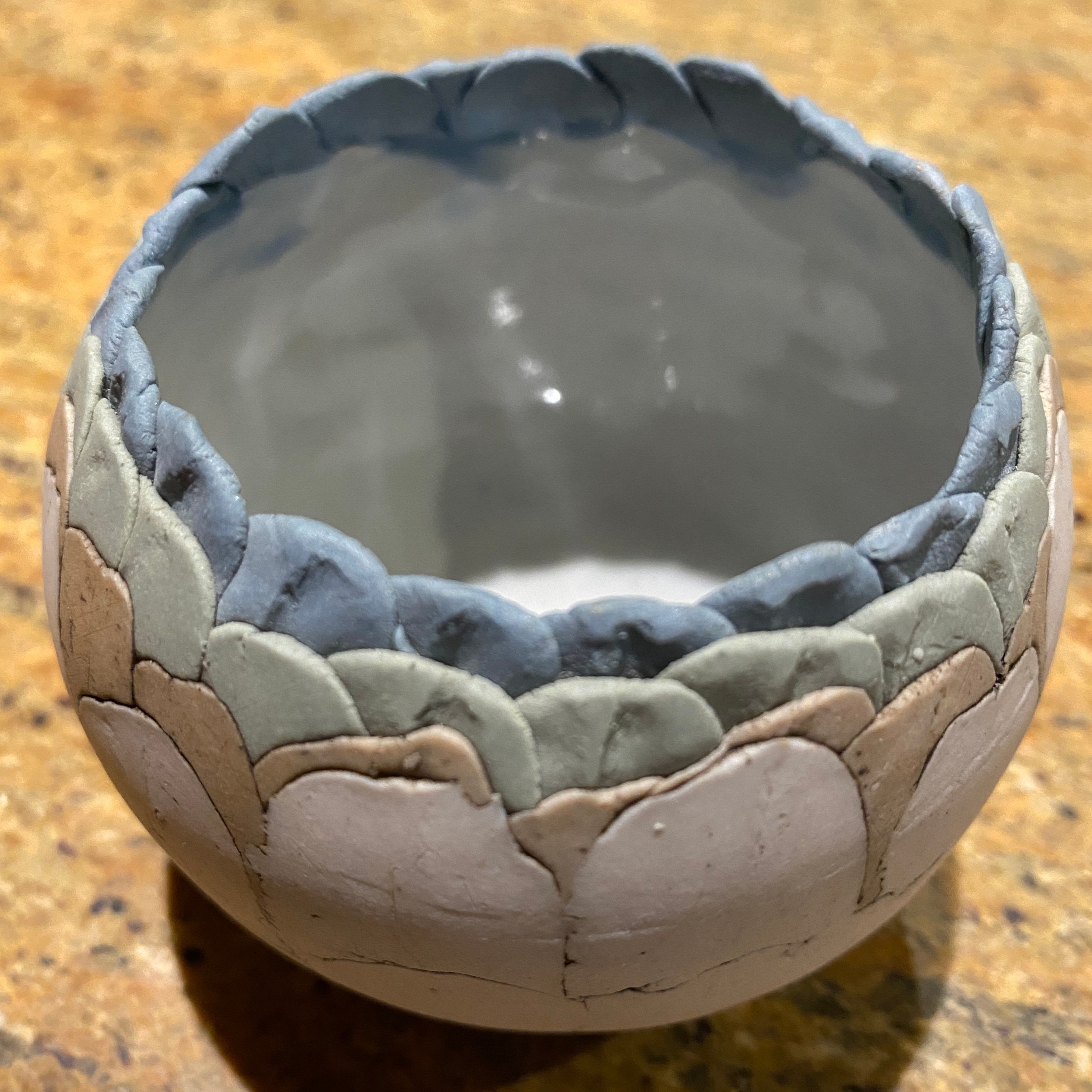 ROMILLA BATRA Single Design Colored Clay Porcelain Bowl Hand Built ...