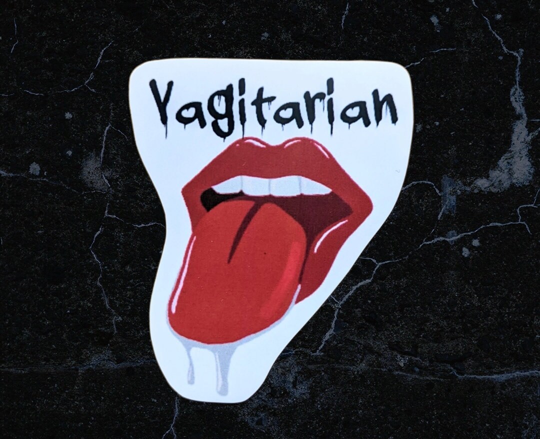 Vagitarian Vinyl Sticker Laptop Decal Funny Adult Lesbian - Etsy