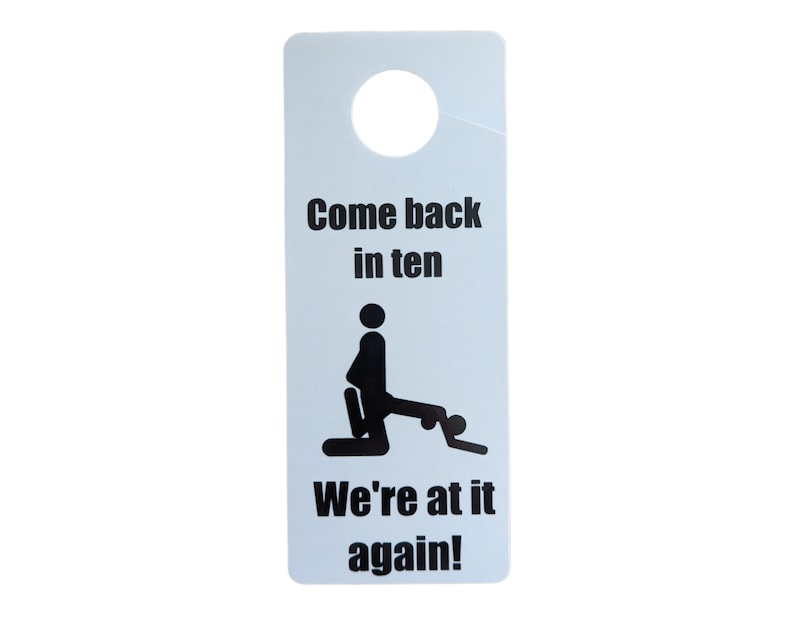 Door Hanger Sign Adult Rude Bedroom Naughty Funny - Etsy