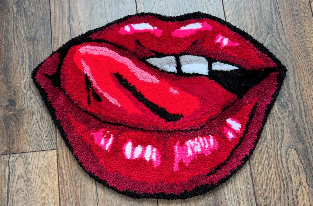 Handmade Rug Sexy Lips Office Decor Floor - Etsy
