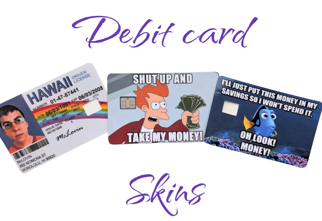 Credit Debit Card Skin Cover Sticker Laminated - Etsy