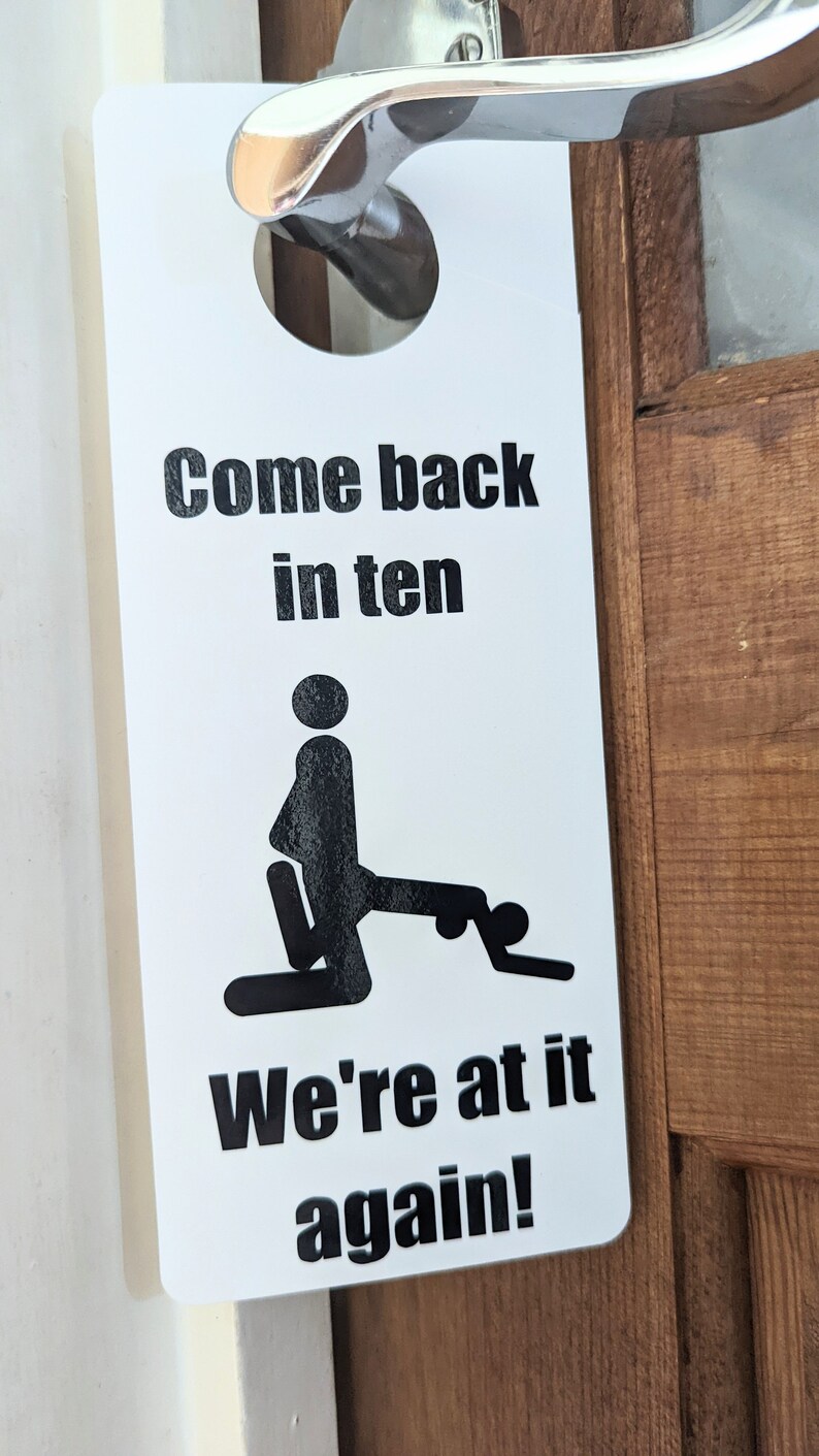 Door Hanger Sign Adult Rude Bedroom Naughty Funny - Etsy