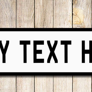 Personalised Number Plate Novelty METAL Car Registration Sign Plaque ...