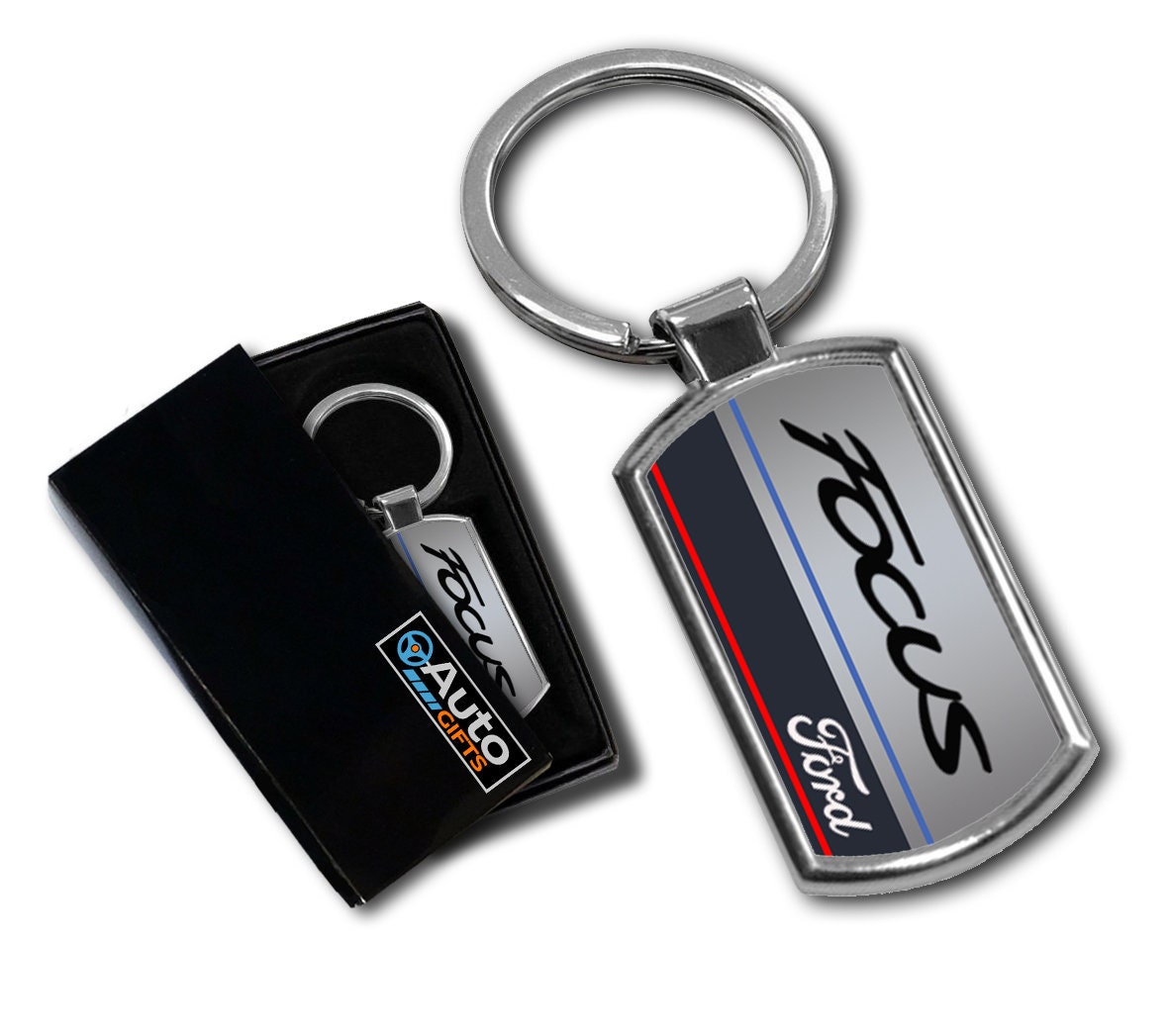 FORD FOCUS car keyring keychain fob metal new | Etsy