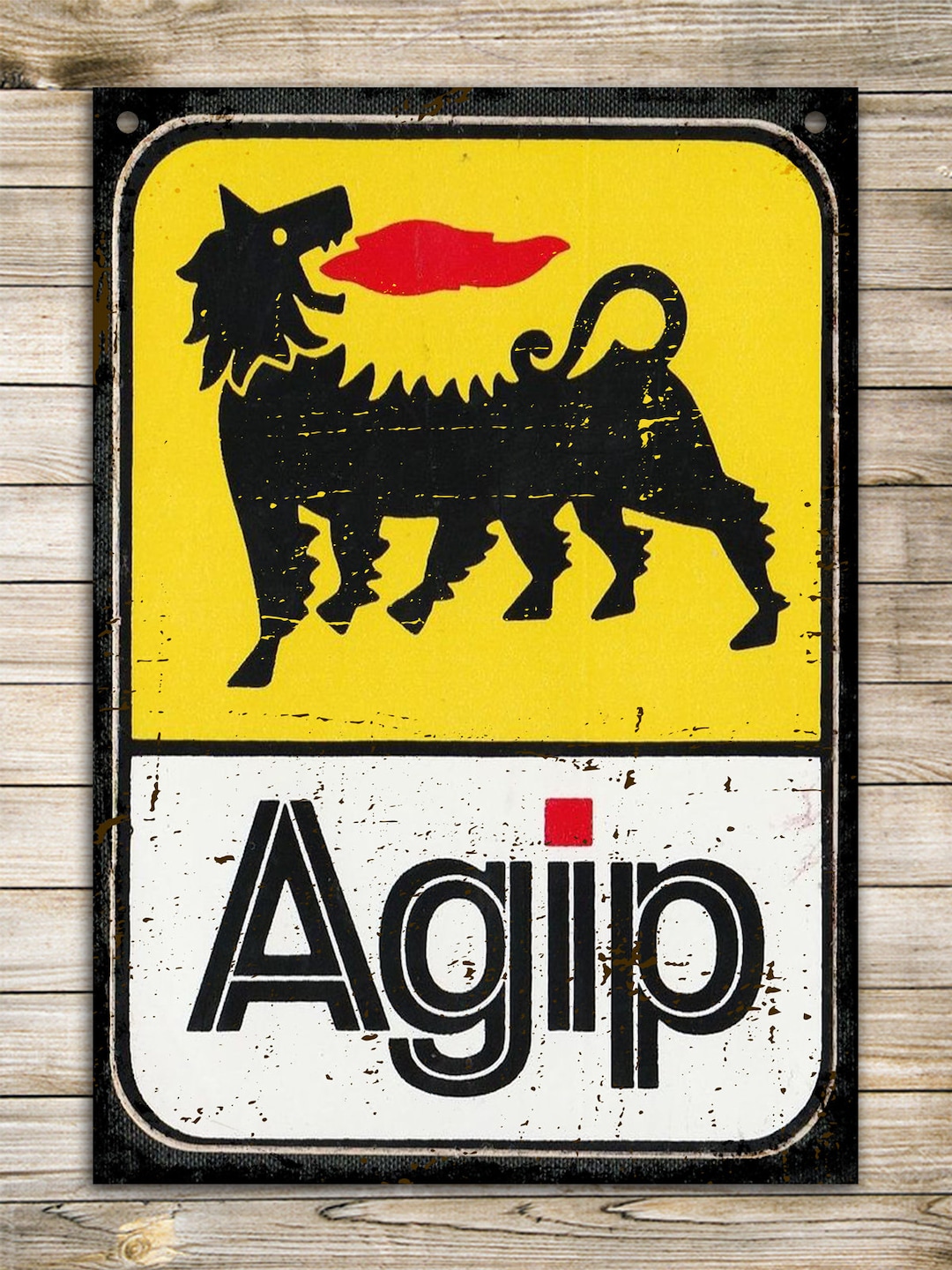 Racing Italian Agip Motor Oil Garage Decor Sign Metal Sign Wall Decorl ...
