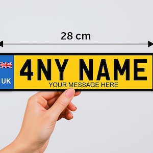 Personalised Number Plate Novelty METAL Car Registration Sign Plaque ...