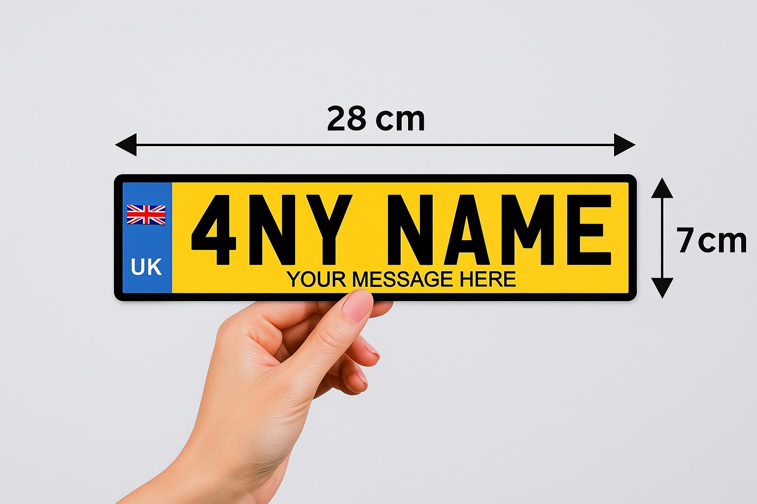 Personalised Number Plate Novelty METAL Car Registration Sign Plaque ...