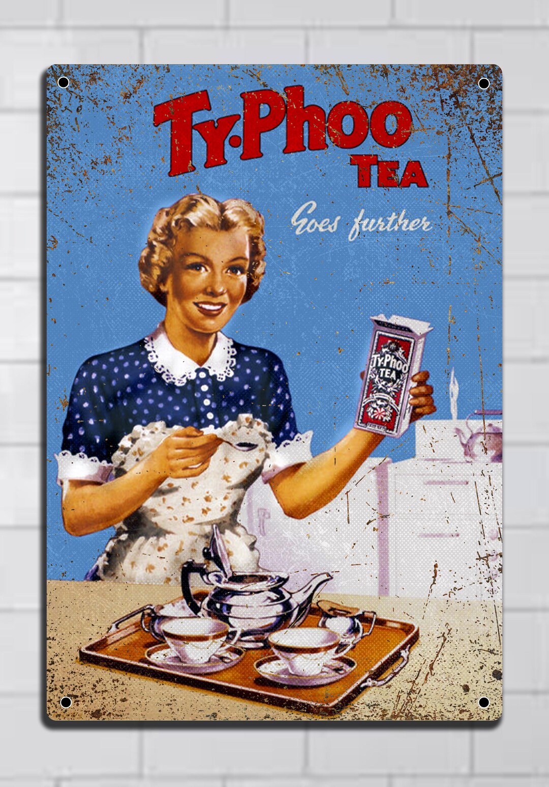 Typhoo Tea Sign Metal Wall Plaque Vintage Poster Print Kitchen Picture ...