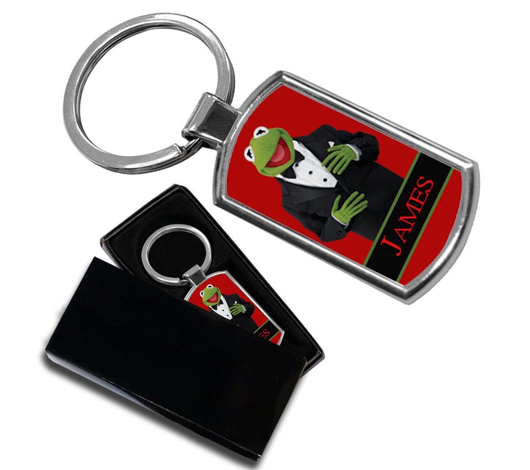 Kermit ,muppet Show Inspired Personalised Keyring / Bag Tag / Key Chain ...