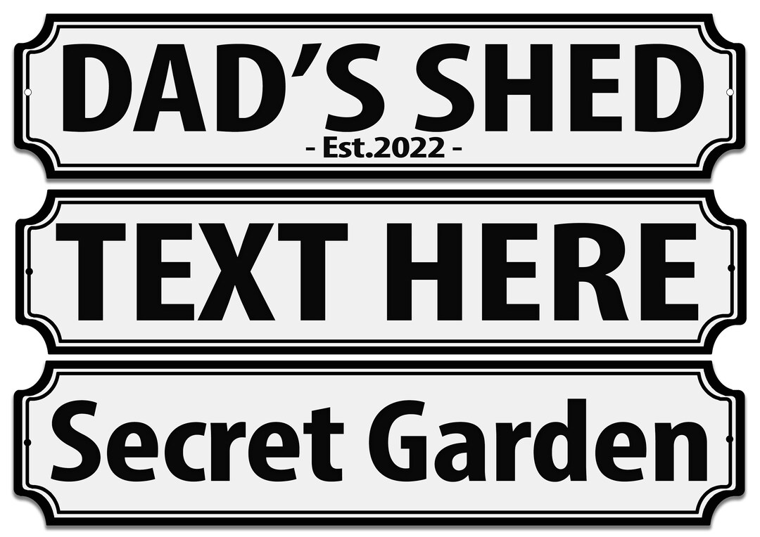 Personalized Metal Shed Sign: Rustic Mancave Garage Decor - Etsy