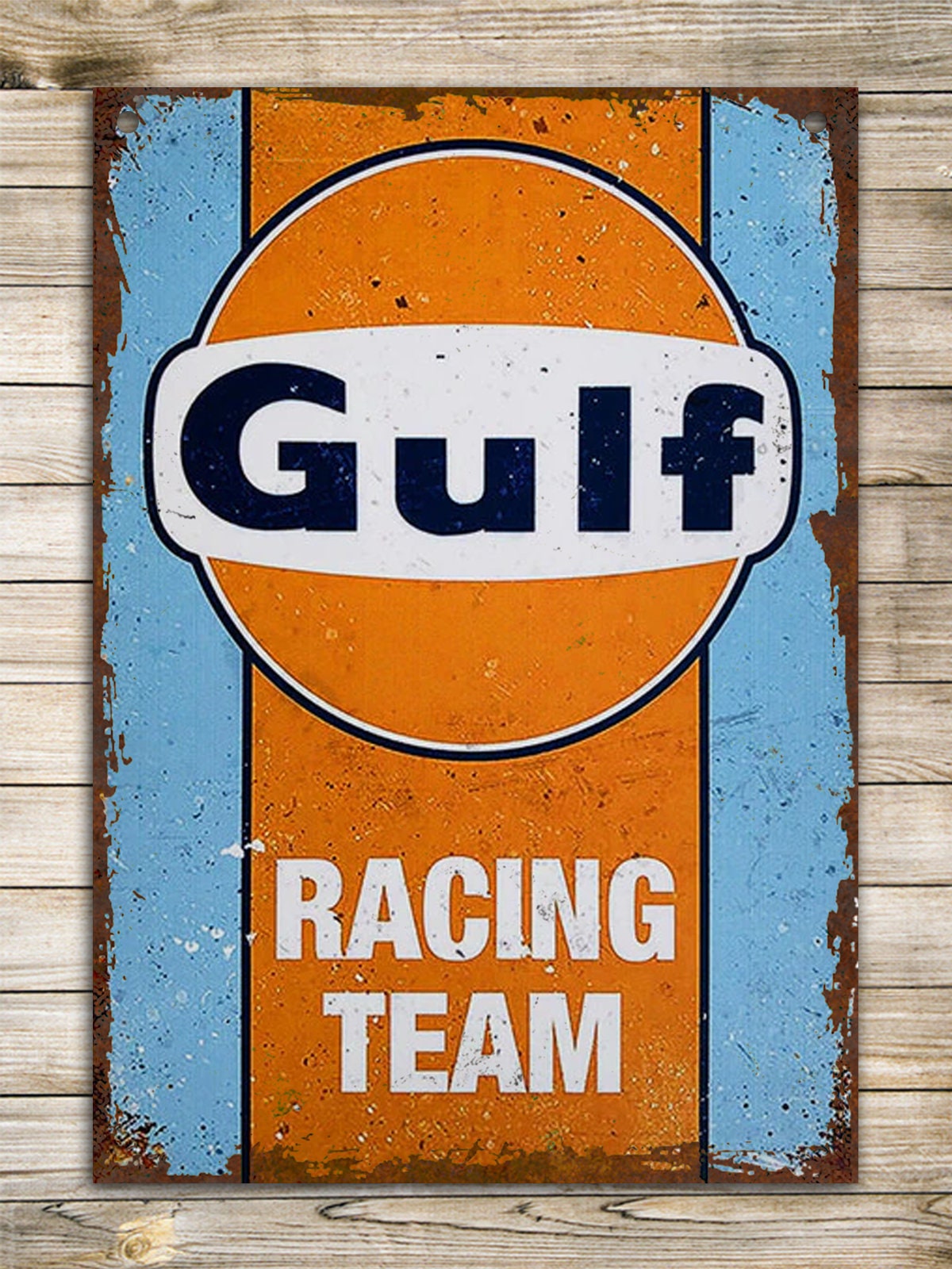 Gulf Racing Team Metal Sign Retro Pub Bar Vintage Wall Garage Kitchen ...