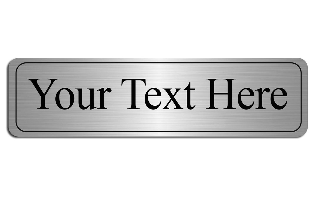 Personalised Metal Door Sign Office Home Business Custom Plaque Brushed ...