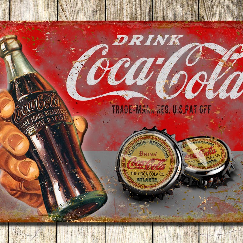 Vintage Coke Cola Sign - Etsy UK