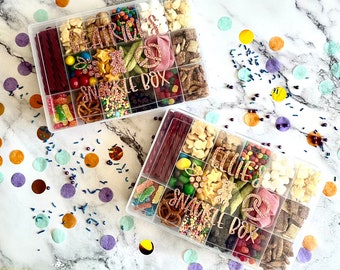 Personalized Snack Box Snackle Box Kids Snack Container - Etsy