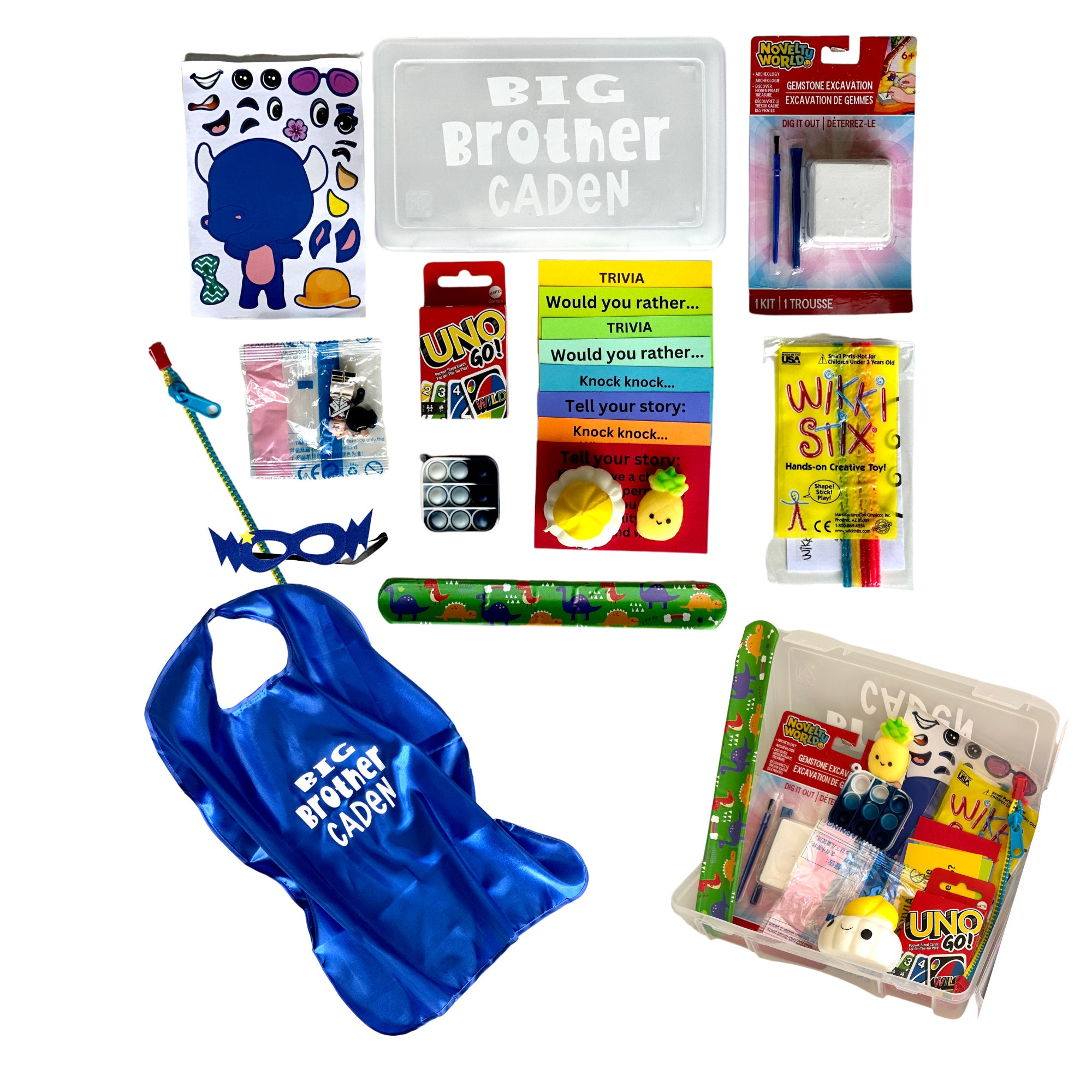 Big Brother Gift, Big Brother Cape, Big Sibling Gift, Sibling Busy Box ...