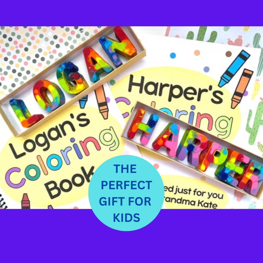 Kids Birthday Gifts, Personalized Crayons, Name Crayons, Personalized ...