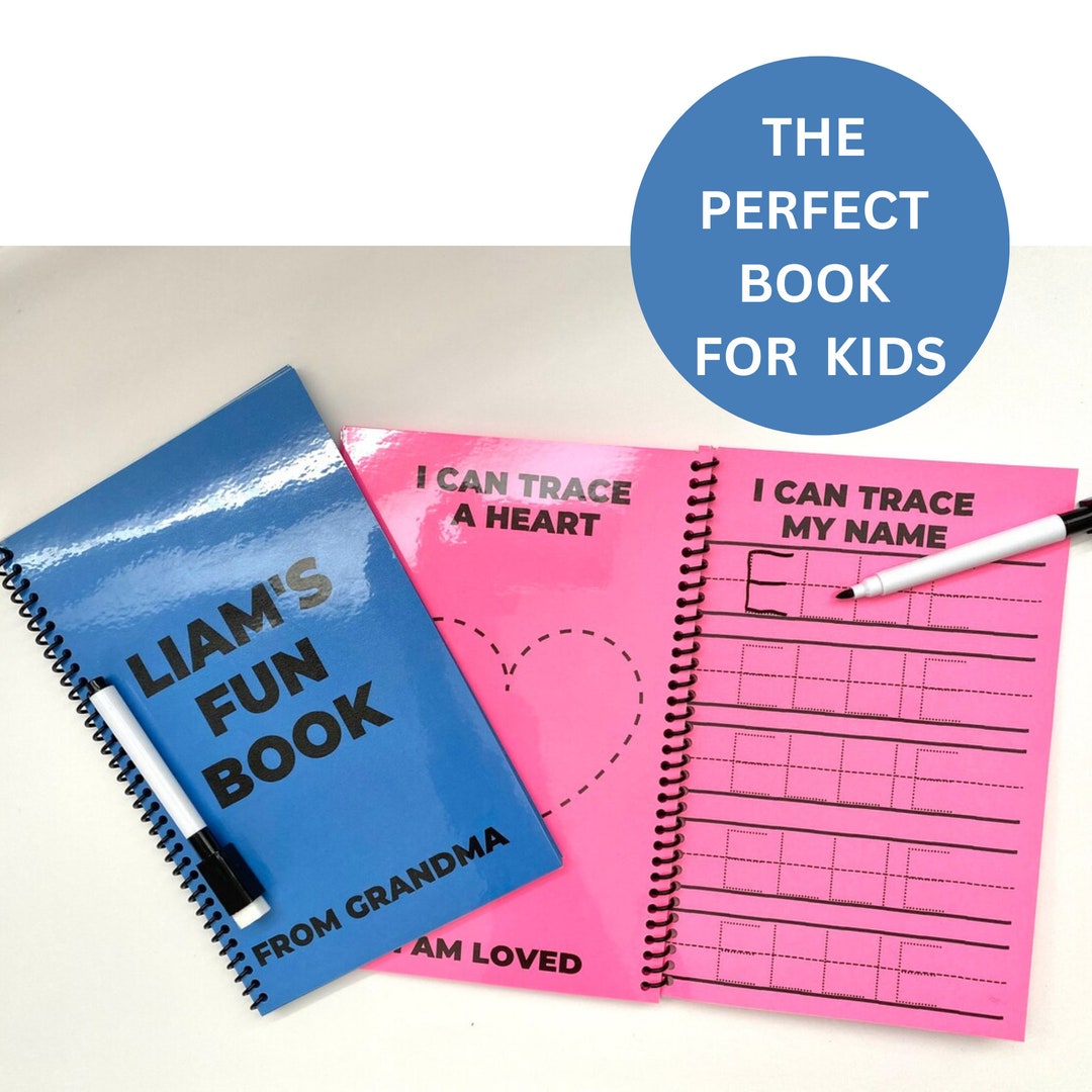 Personalized Dry Erase Book, Personalized Kids Book, Personalized Book ...