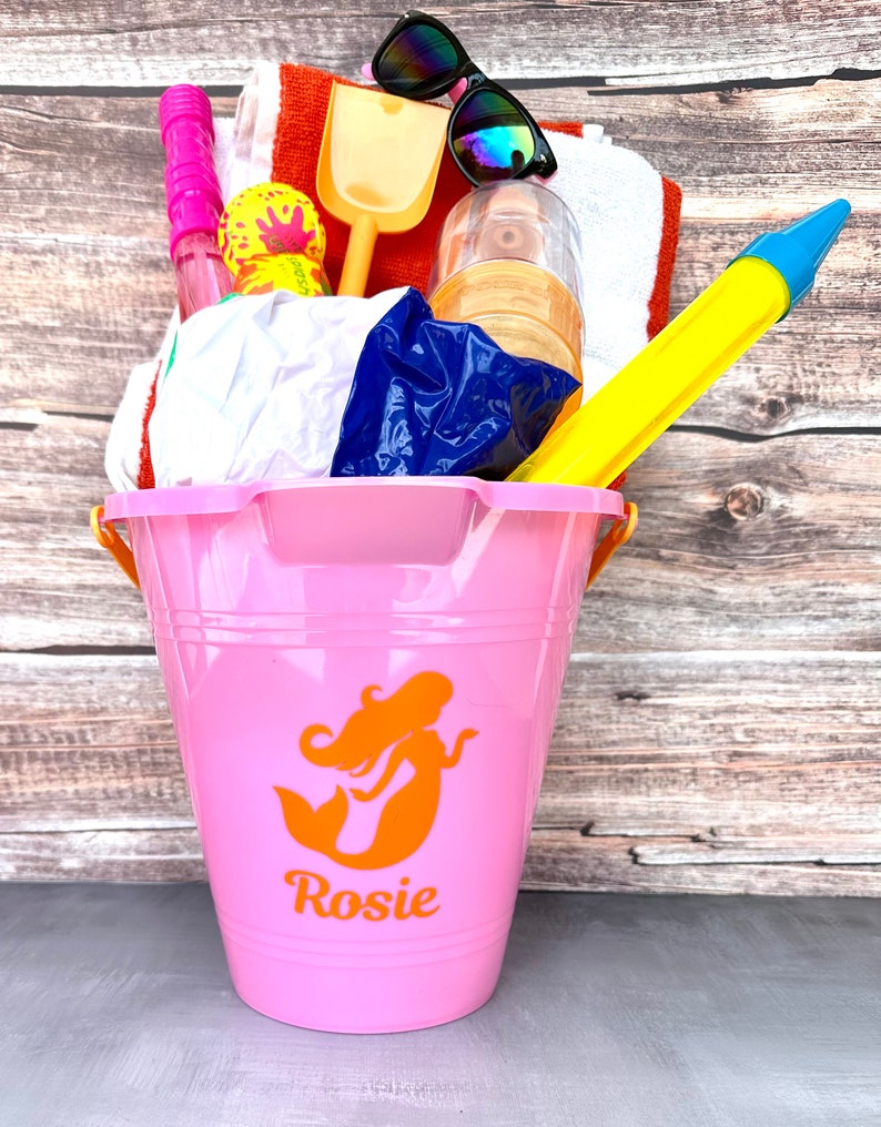 Personalized Gifts, Personalized Kids Beach Bucket, Gift Set, Summer ...